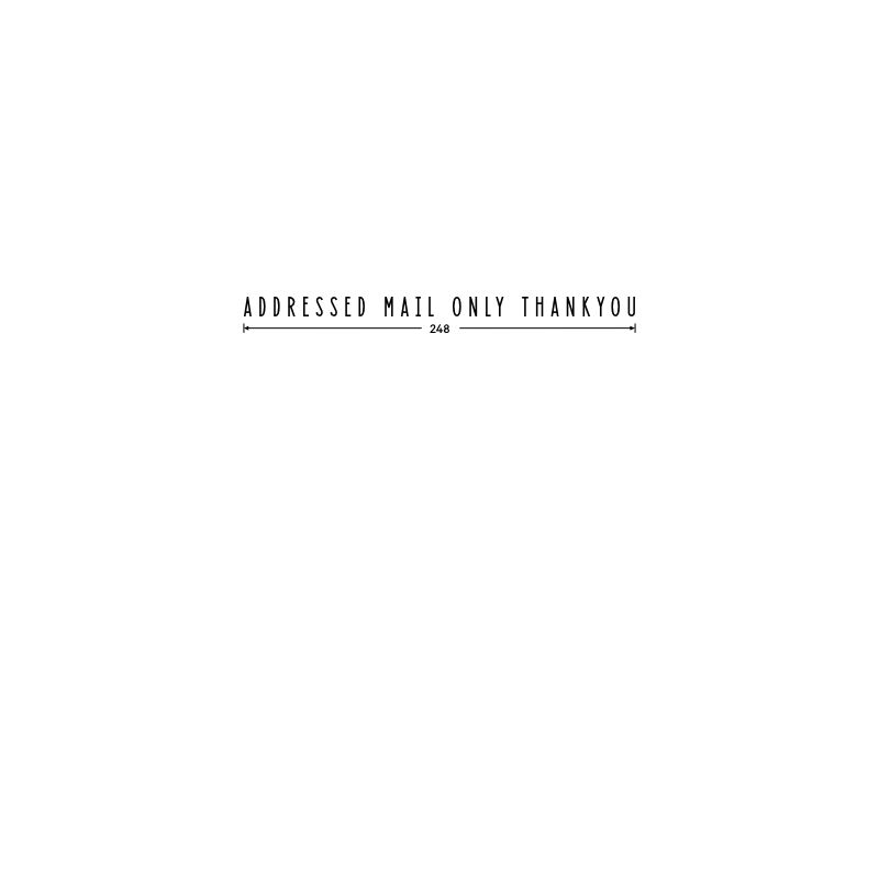 Addressed Mail Only Sign / Sticker | Box Design