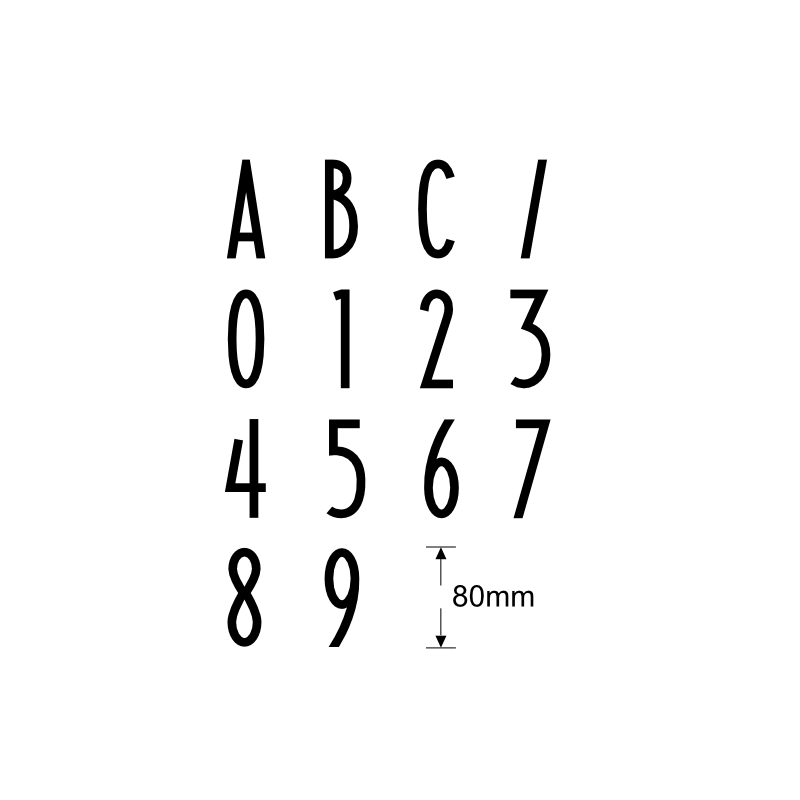Letterbox Numbers and Letters 80mm | Box Design